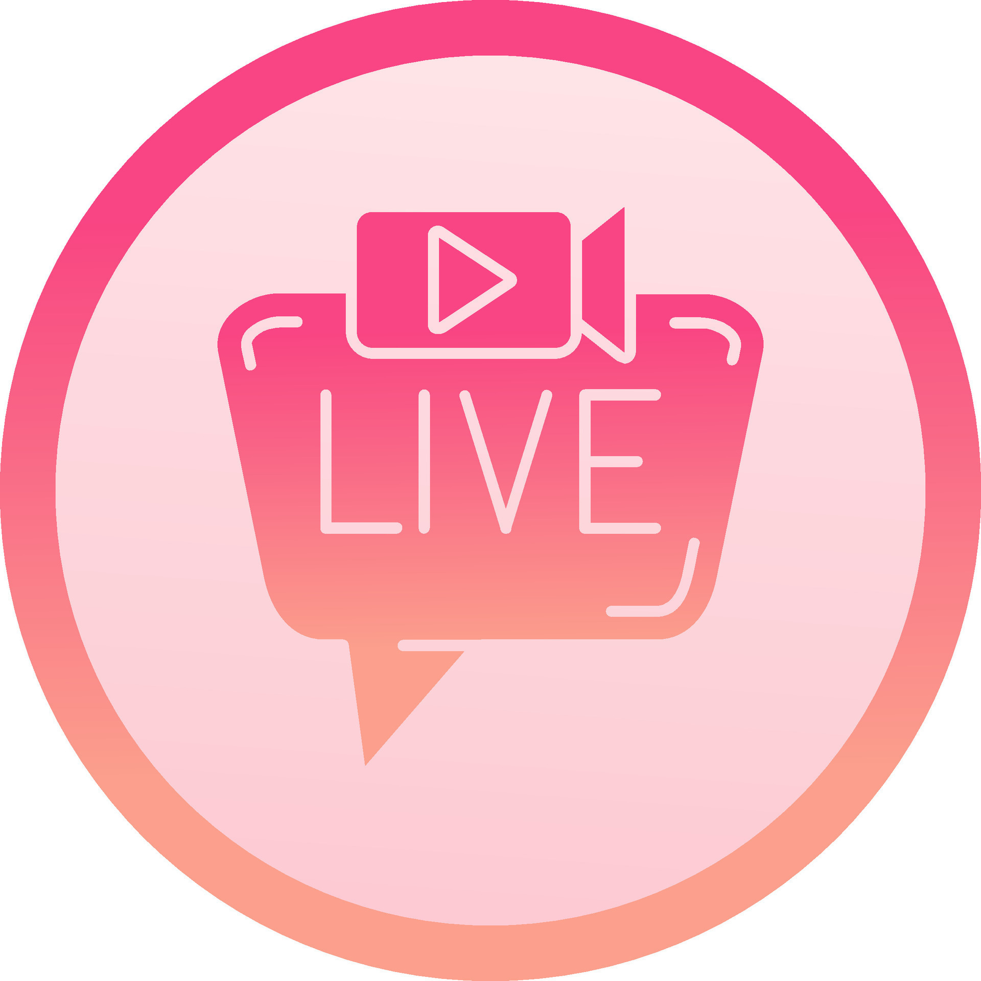 Live solid circle gradeint Icon 37821447 Vector Art at Vecteezy