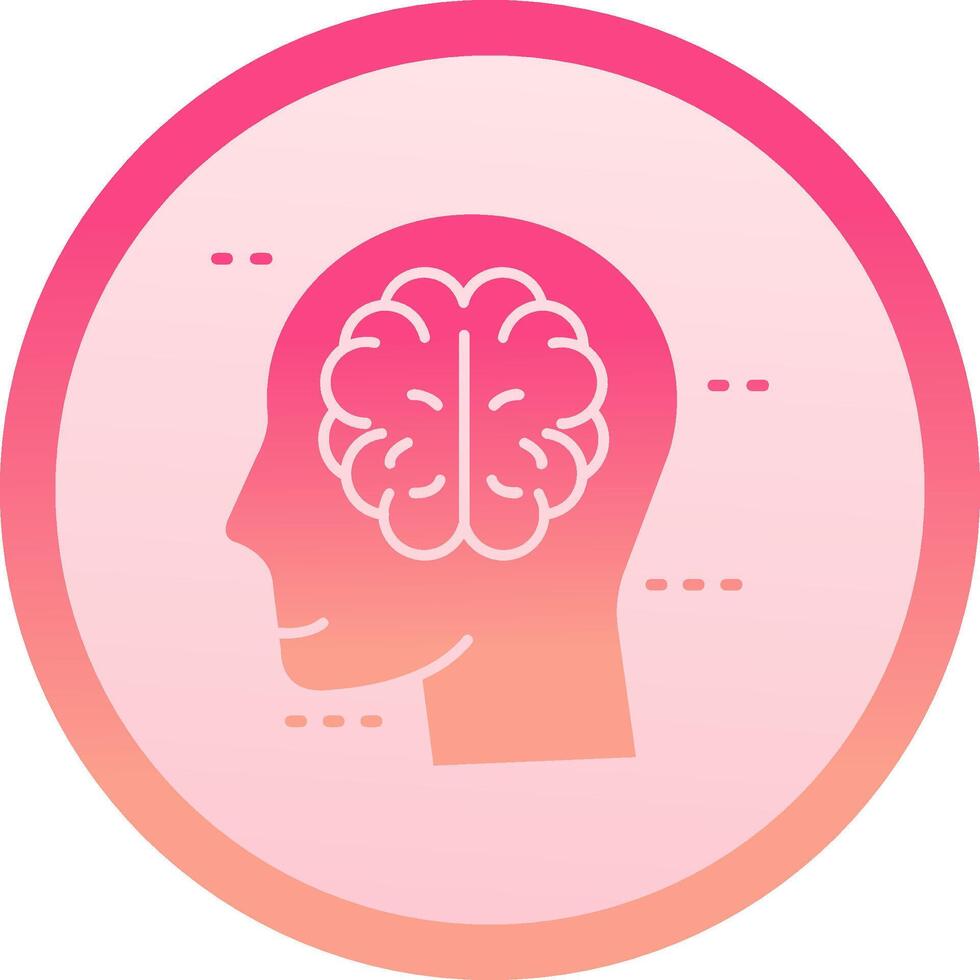 Brain solid circle gradeint Icon 37821487 Vector Art at Vecteezy