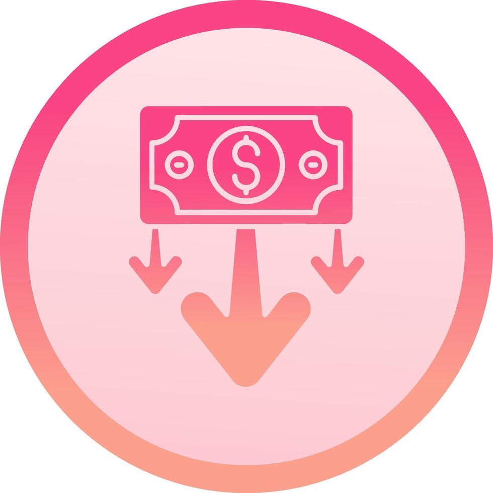 Decrease solid circle gradeint Icon 37821512 Vector Art at Vecteezy