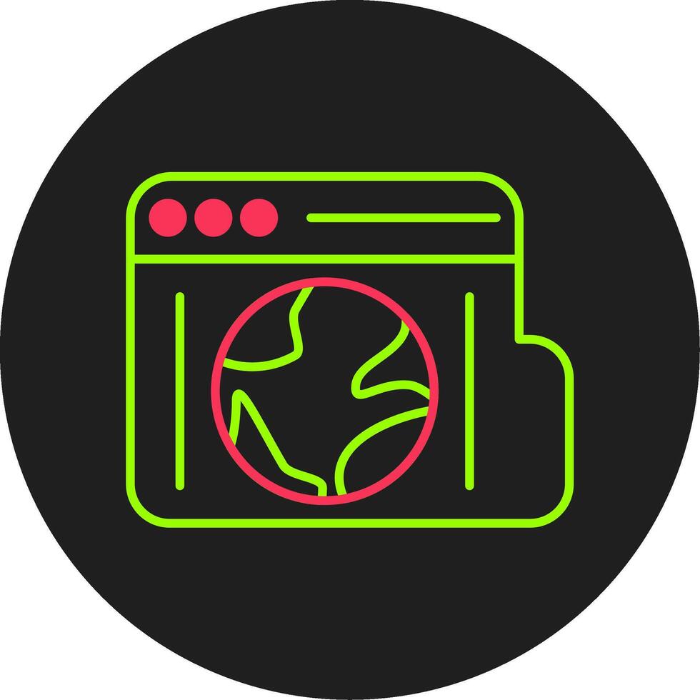 Browser Glyph Circle Icon 37821582 Vector Art at Vecteezy