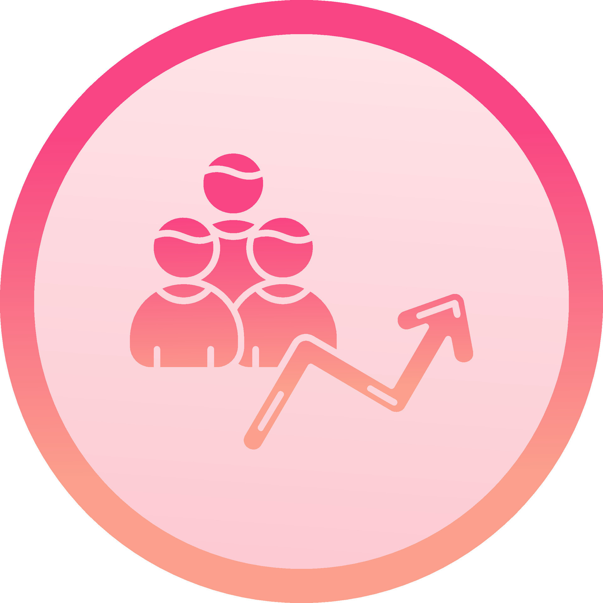 Population solid circle gradeint Icon 37821704 Vector Art at Vecteezy