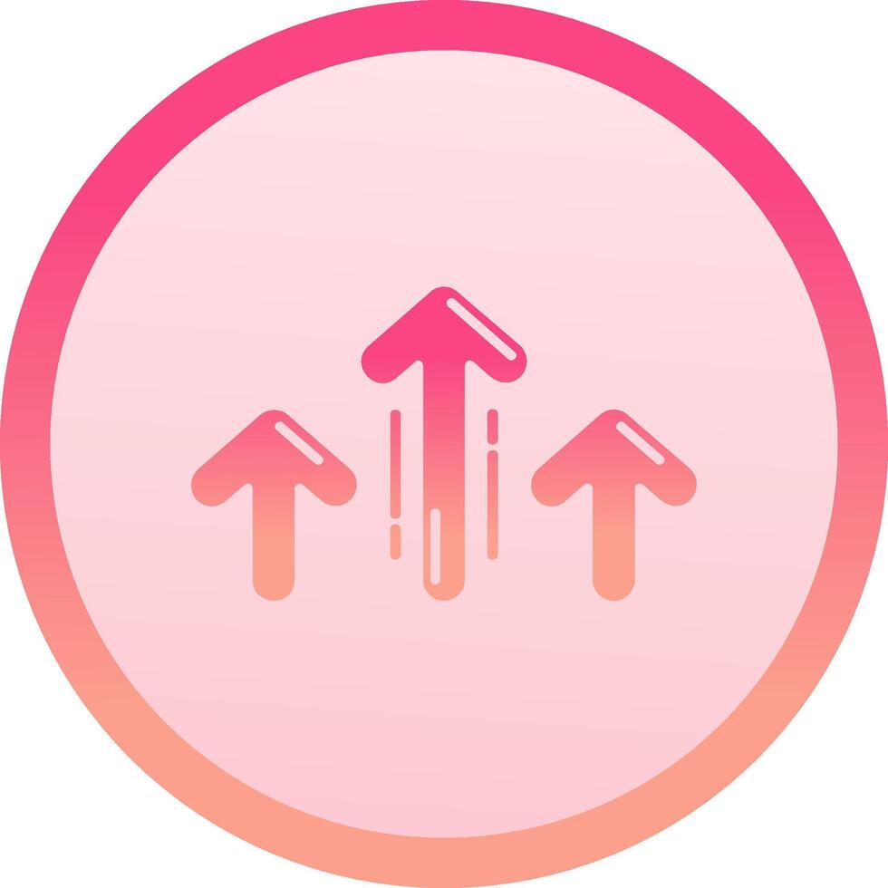 Increase solid circle gradeint Icon 37821720 Vector Art at Vecteezy