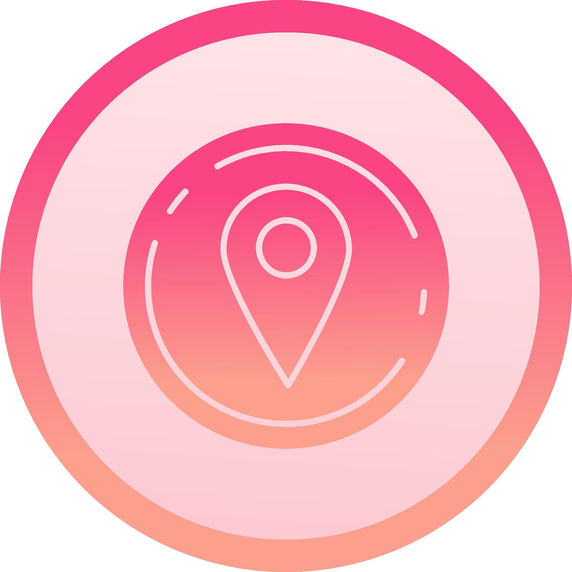Location solid circle gradeint Icon 37821900 Vector Art at Vecteezy