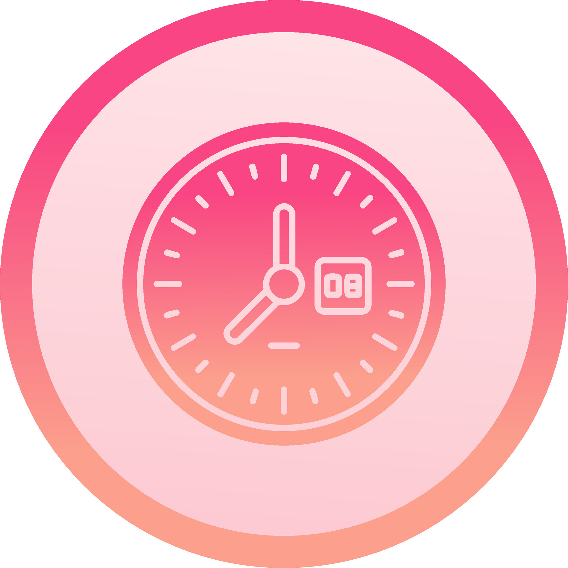 Clock solid circle gradeint Icon 37821920 Vector Art at Vecteezy