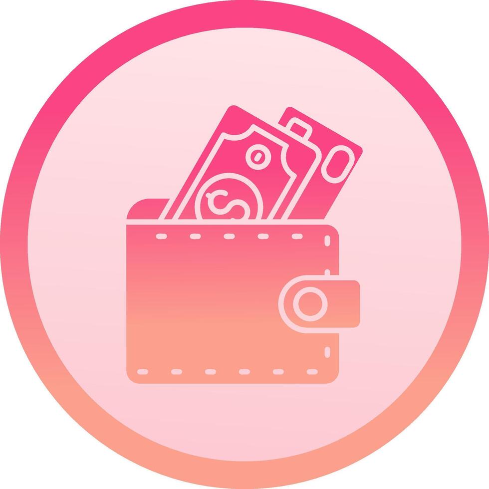 Wallet solid circle gradeint Icon 37821939 Vector Art at Vecteezy