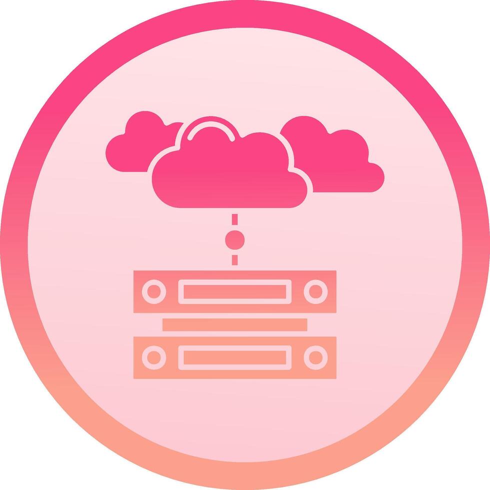 Cloud data solid circle gradeint Icon 37821963 Vector Art at Vecteezy