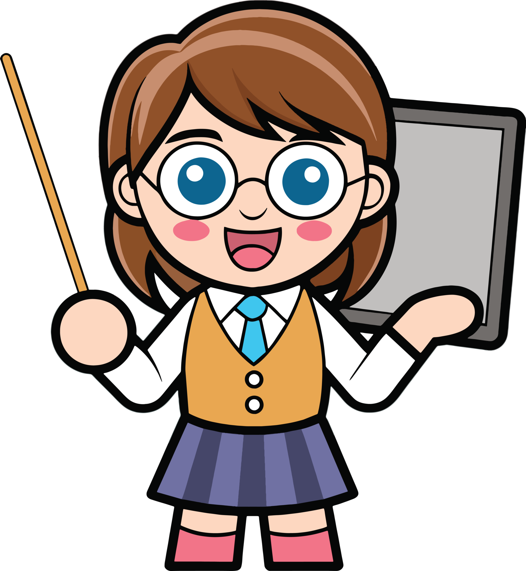 AI generated Cartoon drawing depicting teacher- 37824793 PNG