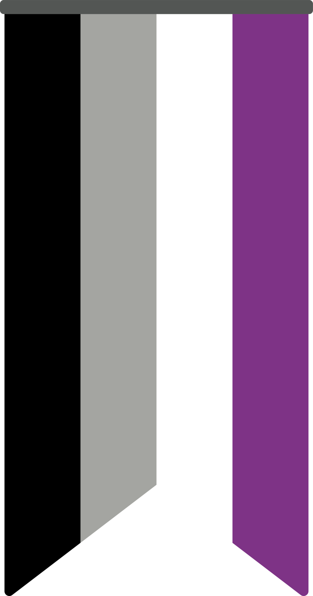 Black Gray White And Purple Colored Asexual Flag Lgbtqi Concept