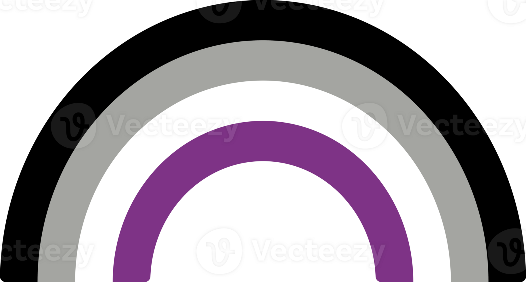 Black Gray White And Purple Colored Rainbow Shaped Icon As The