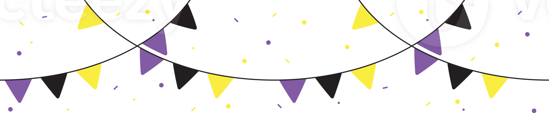 Nonbinary Flag Party Buntings Lgbtqi Concept Flat Design Illustration