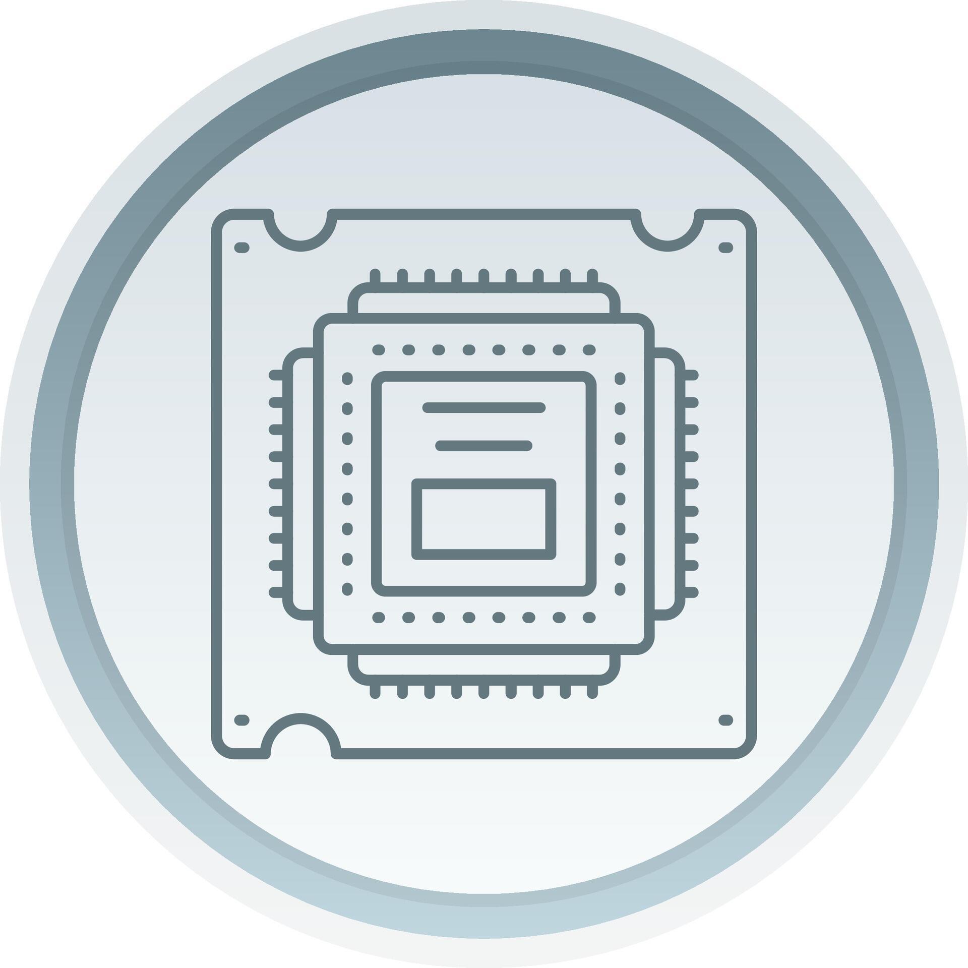 Processor Linear Button Icon 37836257 Vector Art at Vecteezy