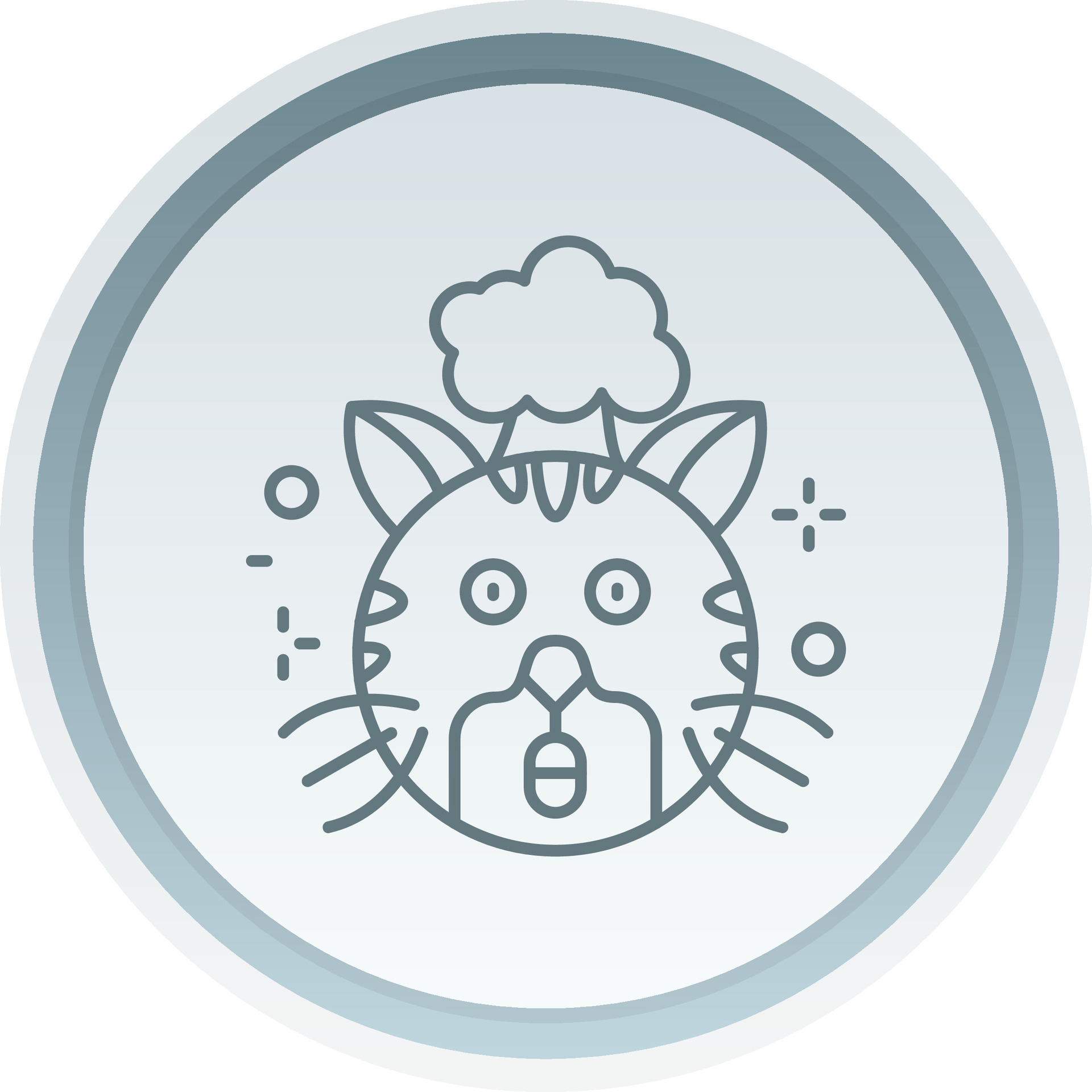 Exploding Linear Button Icon 37838997 Vector Art at Vecteezy