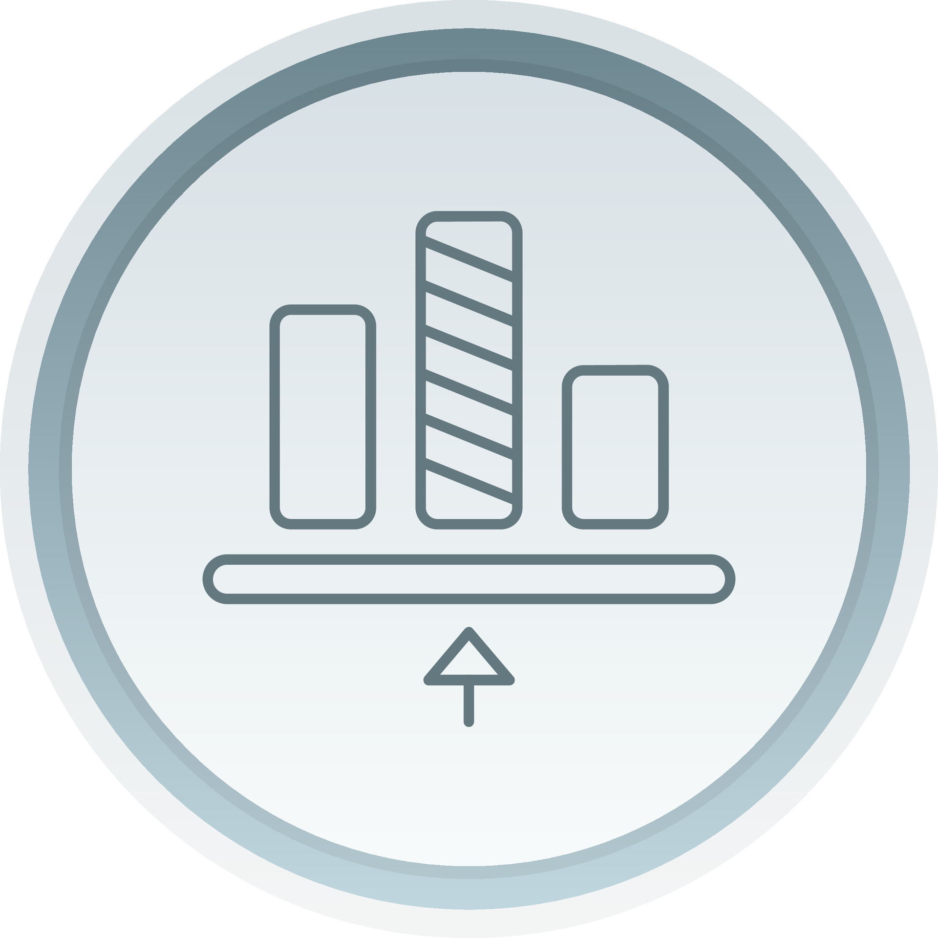 Bottom allignment Linear Button Icon 37839153 Vector Art at Vecteezy