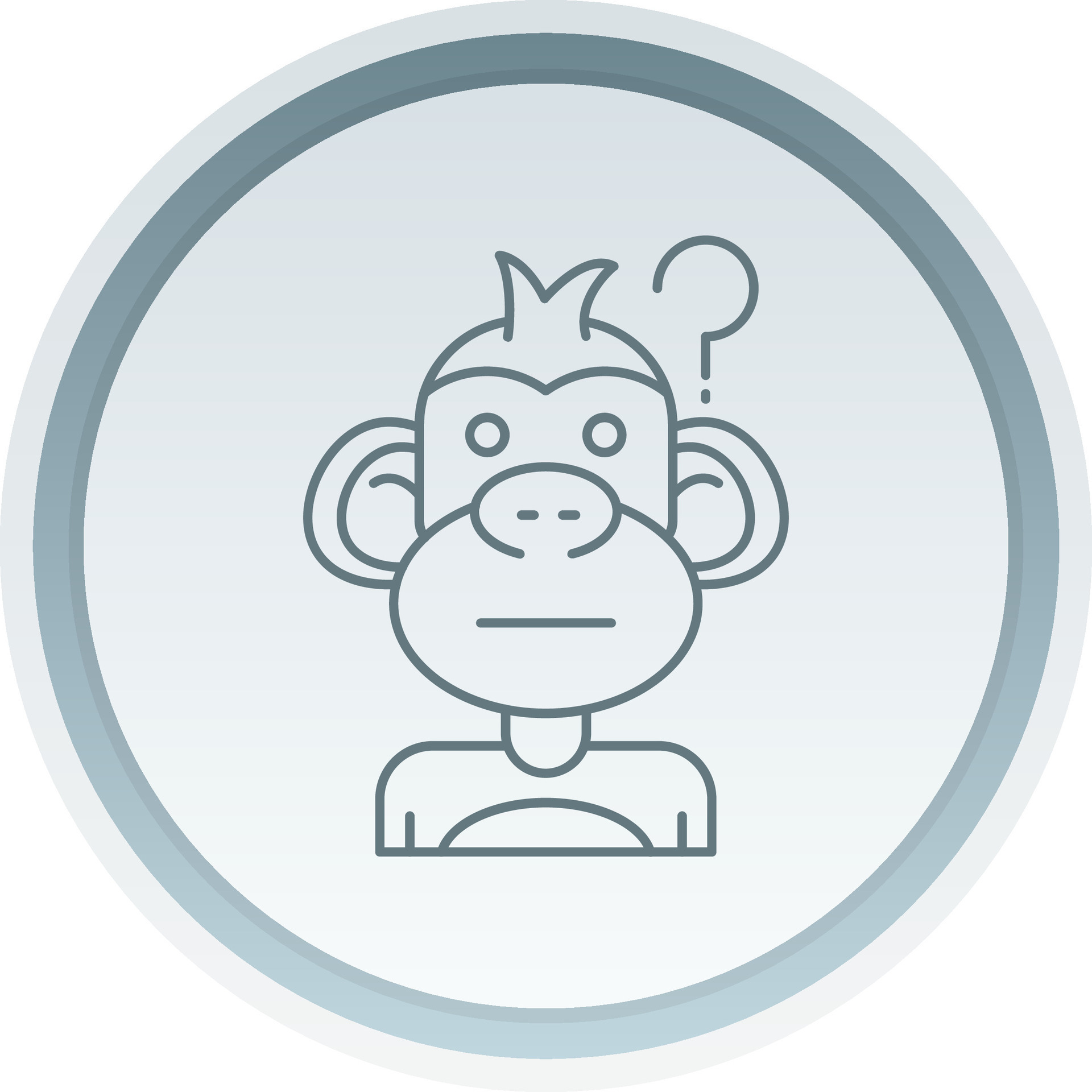 Thinking Linear Button Icon 37839207 Vector Art at Vecteezy