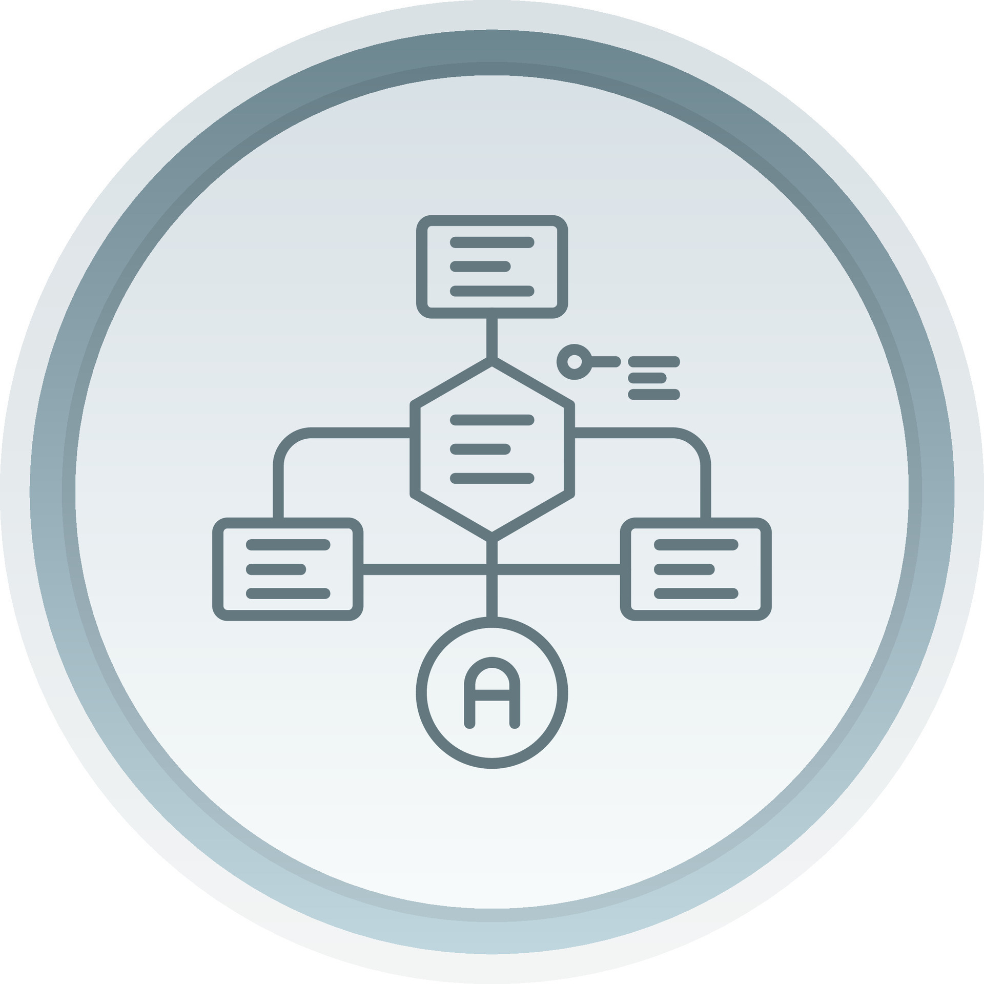 Flowchart Linear Button Icon 37839333 Vector Art at Vecteezy