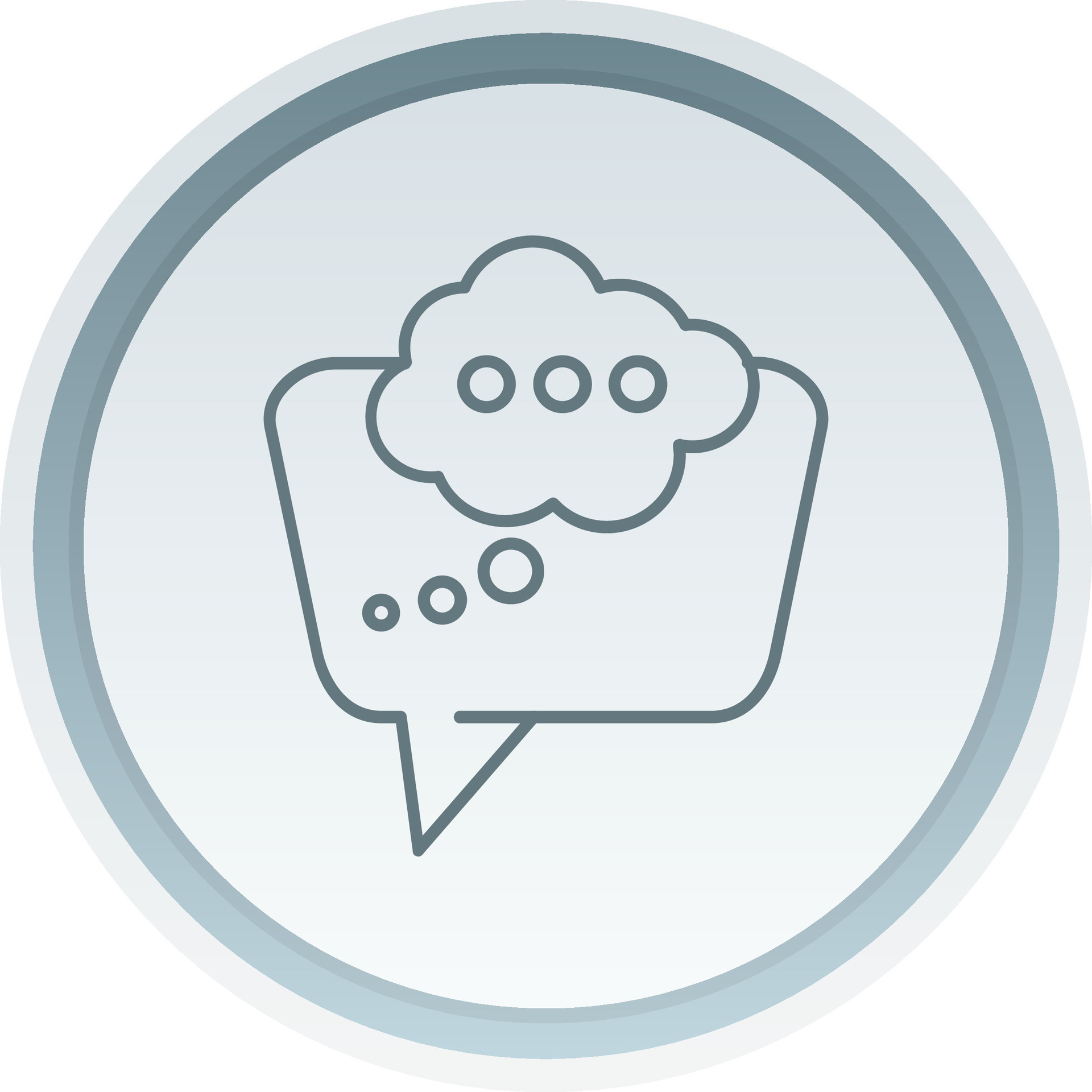 Thinking Linear Button Icon 37839376 Vector Art at Vecteezy
