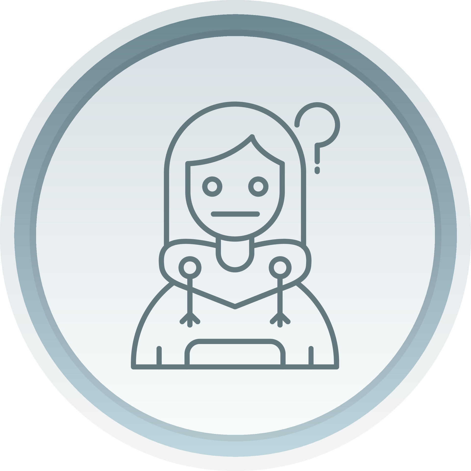 Thinking Linear Button Icon 37839536 Vector Art at Vecteezy