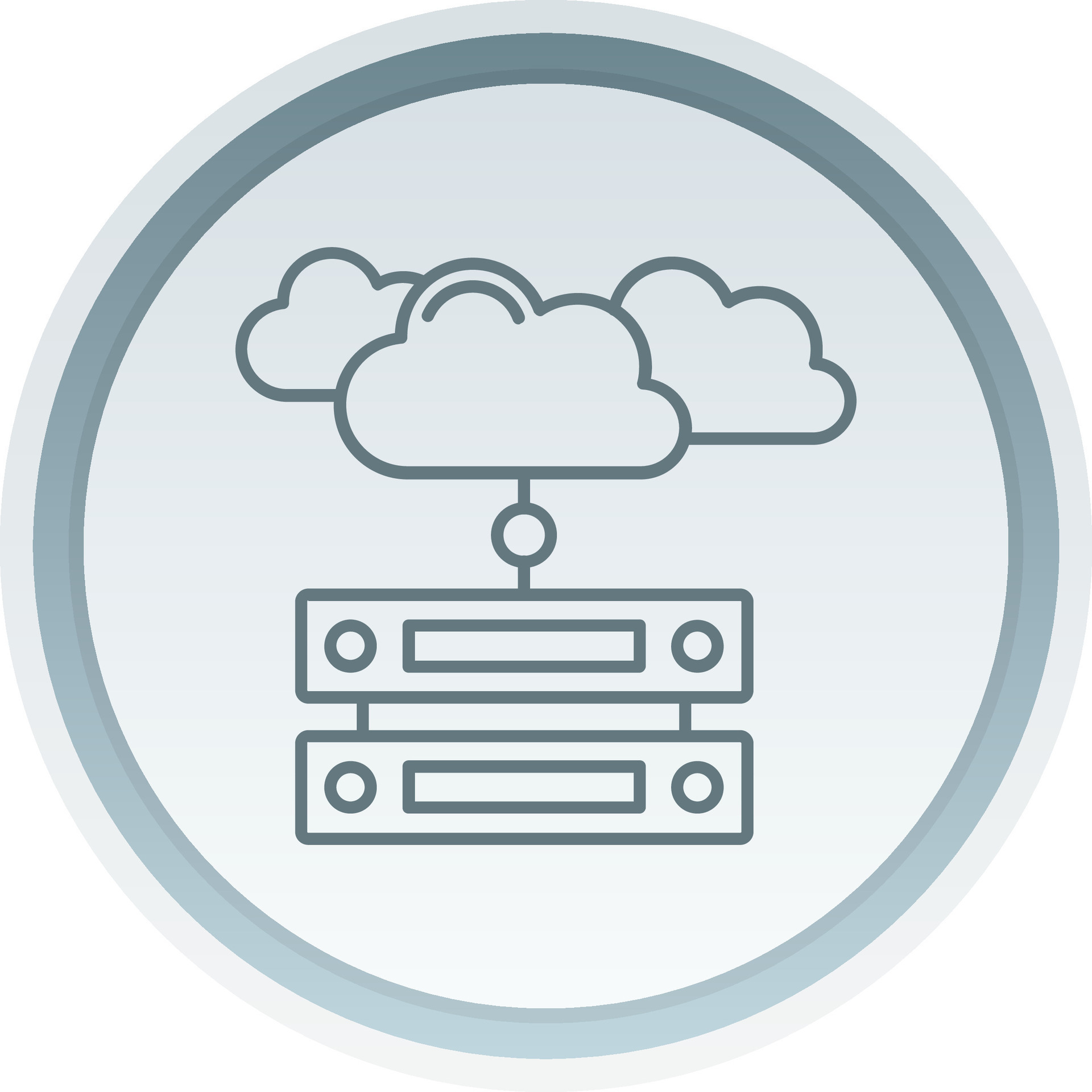 Cloud data Linear Button Icon 37839638 Vector Art at Vecteezy
