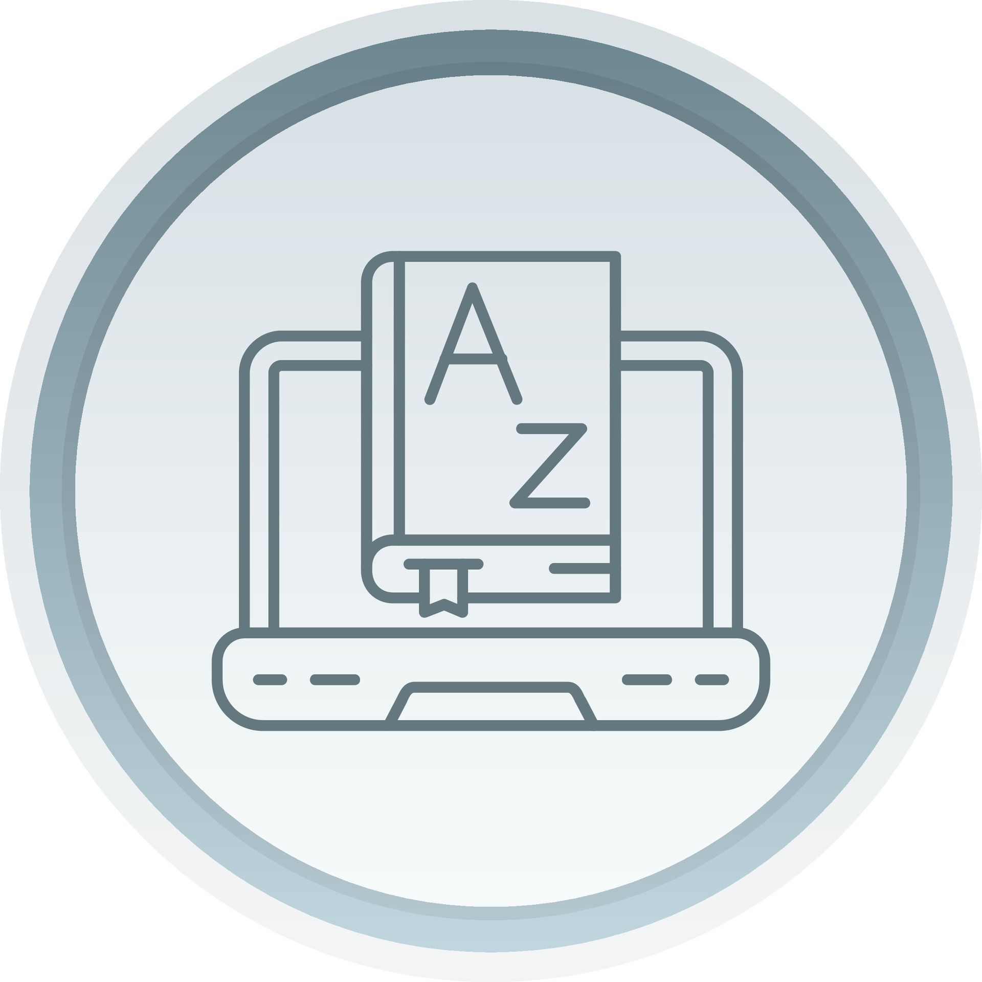Dictionary Linear Button Icon 37839718 Vector Art at Vecteezy