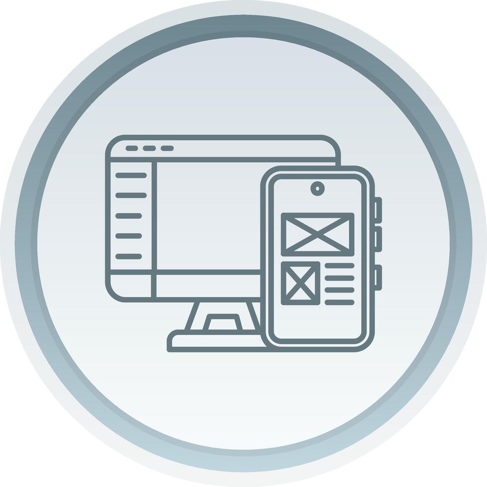 Responsive design Linear Button Icon 37839839 Vector Art at Vecteezy
