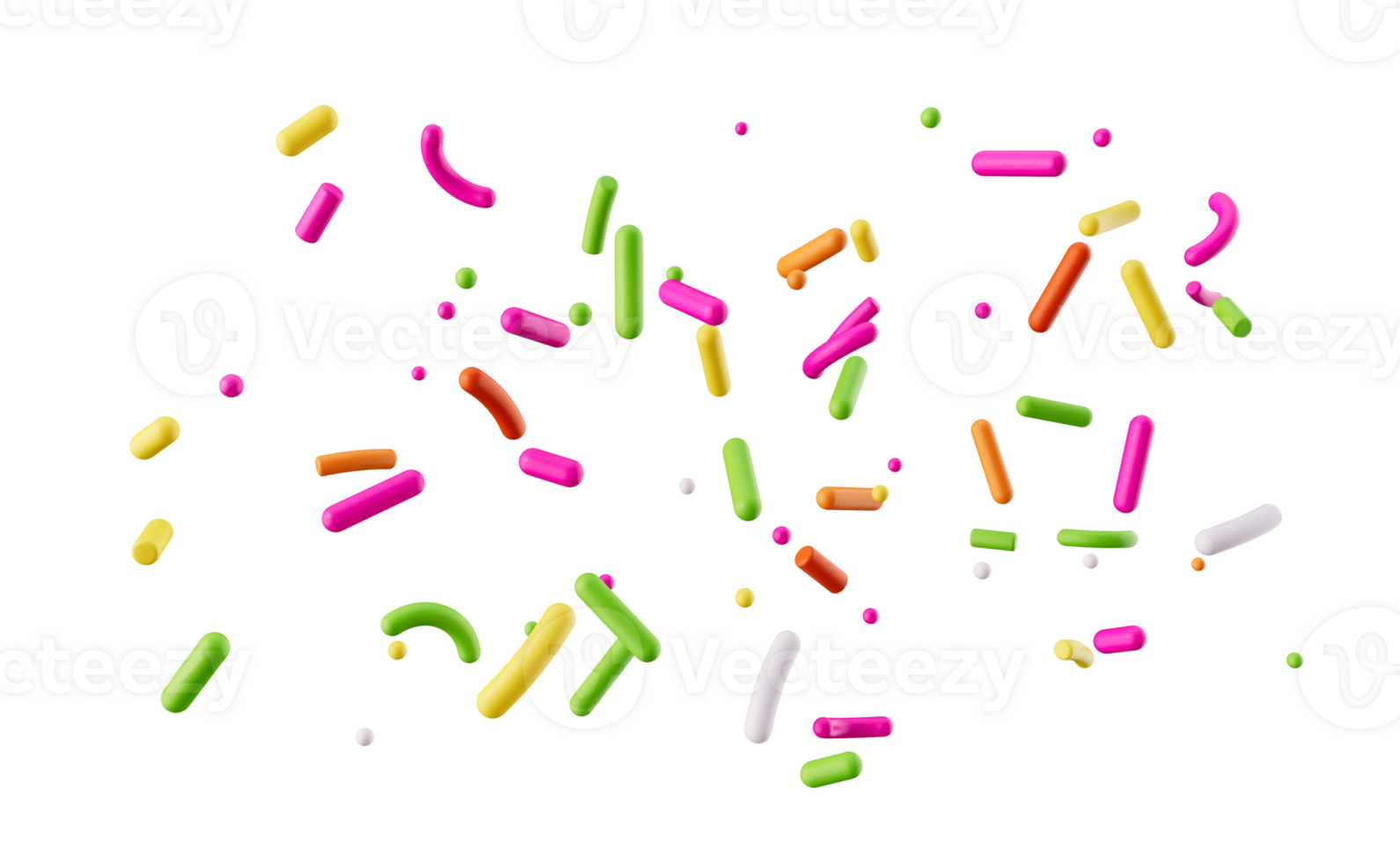 Colorful candy sprinkles 3d illustration 37843719 PNG