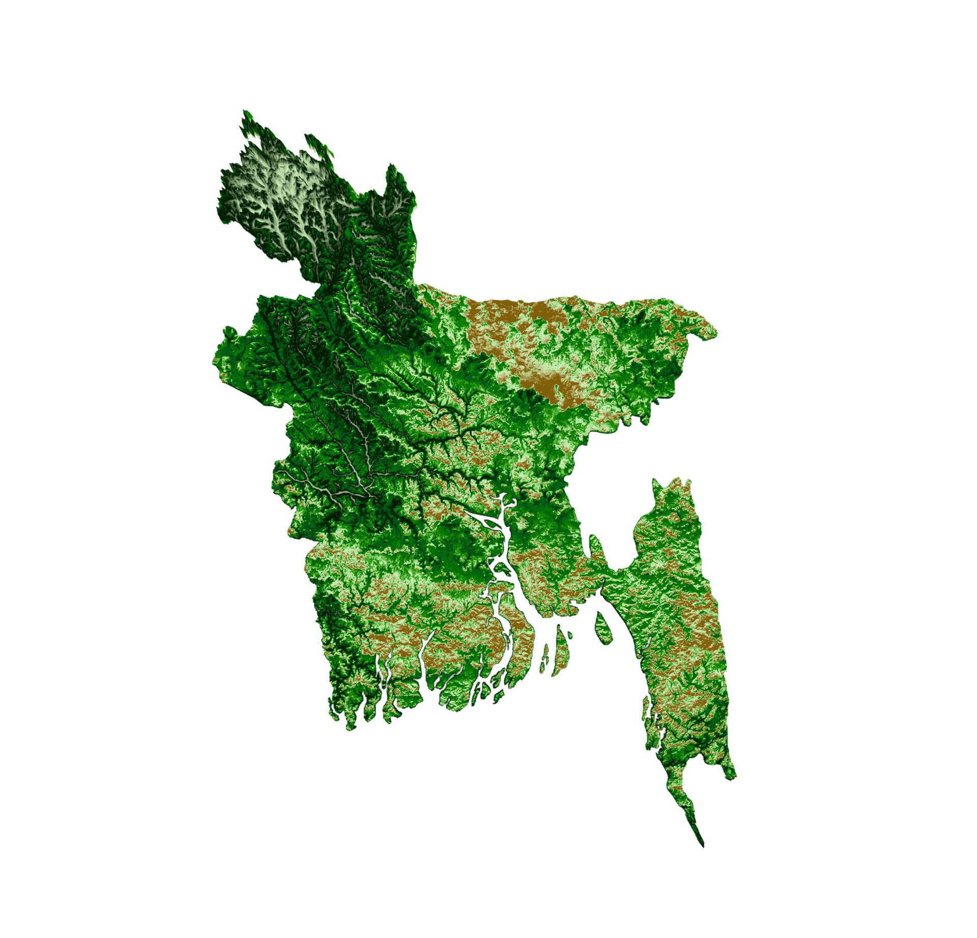 Bangladesh Topographic Map 3d realistic map Color 3d illustration ... Bangladesh Topographic Map 3d realistic map Color 3d illustration ...