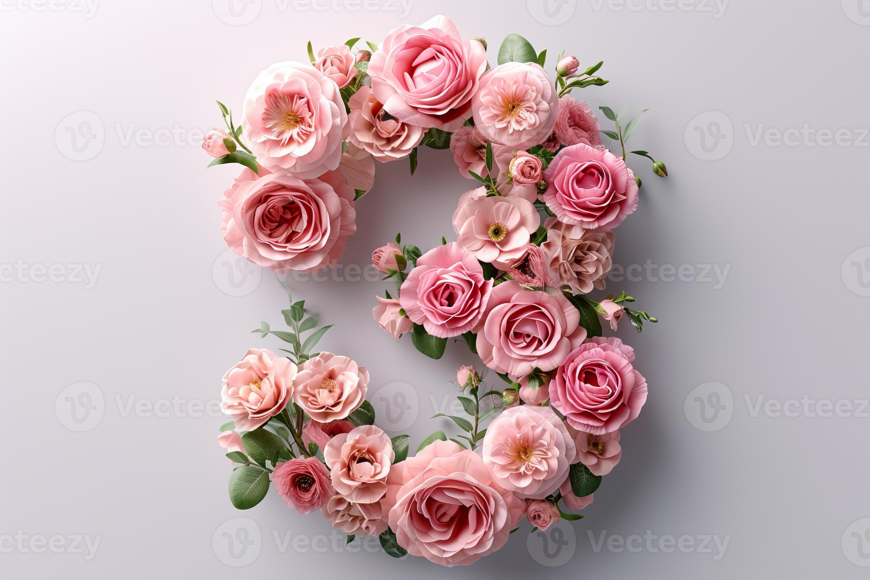 AI generated Flower number 3 in 3d modern style isolated on white ...