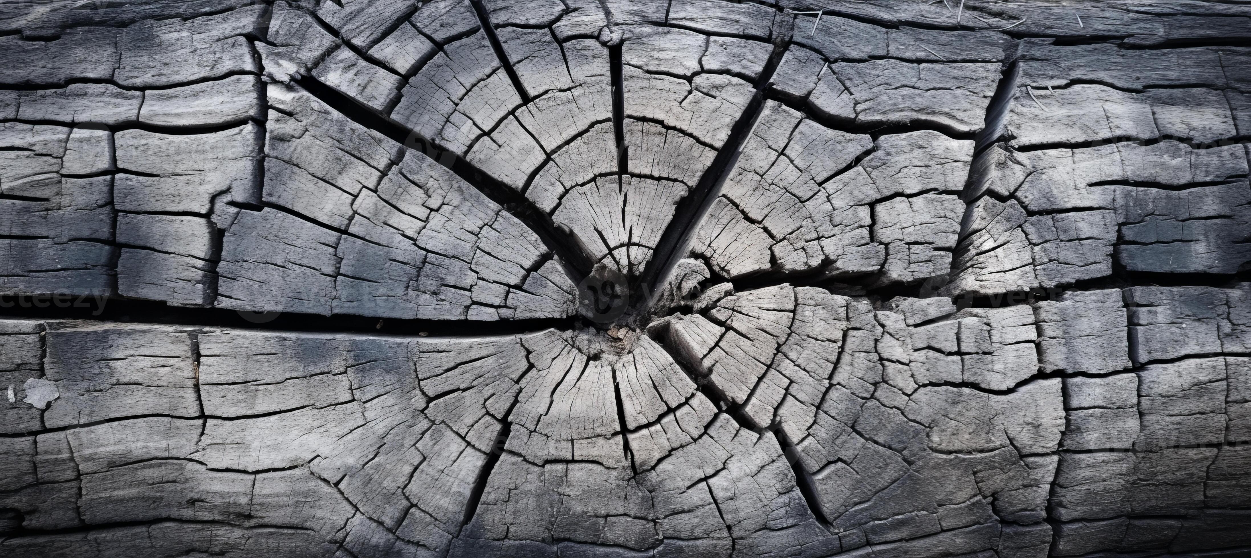 AI generated Intricate textures and rustic beauty of aged tree bark trunk, captivating wooden ...