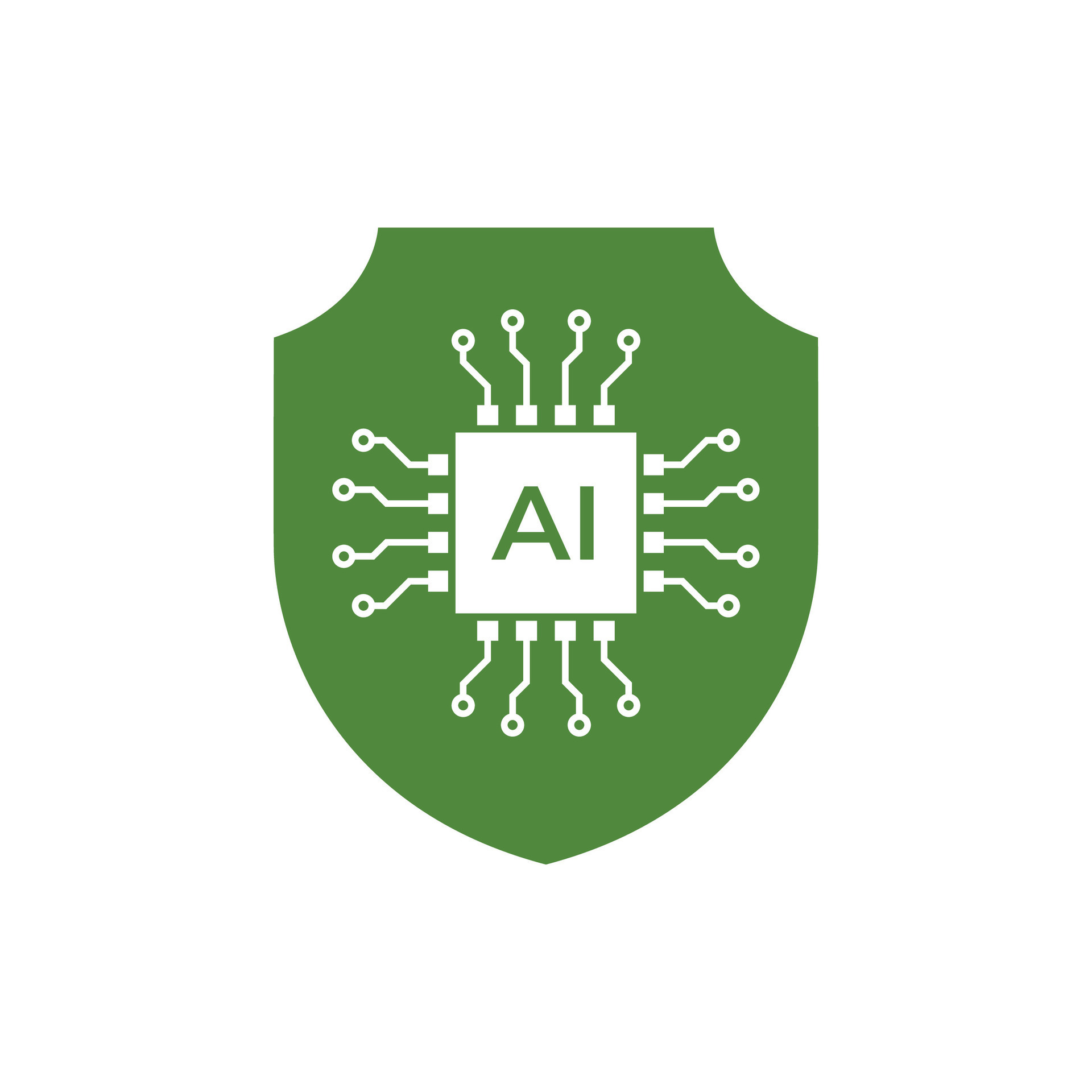 Ai Processor Vector Icon Logo Circuit Icon Vector Illustration Logo