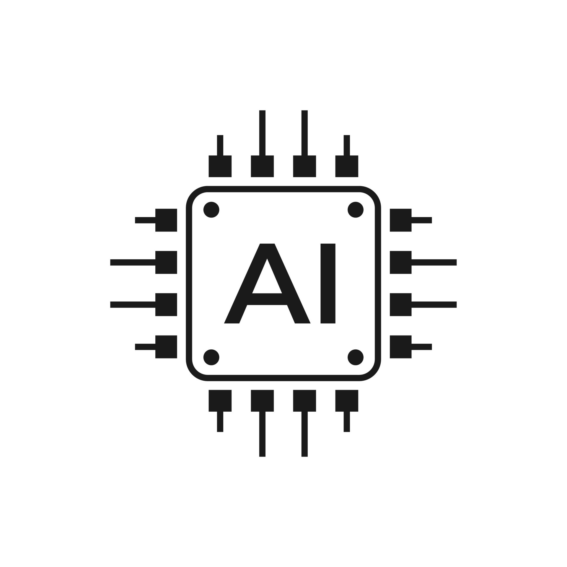 Ai Processor Vector Icon Logo Circuit Icon Vector Illustration Logo