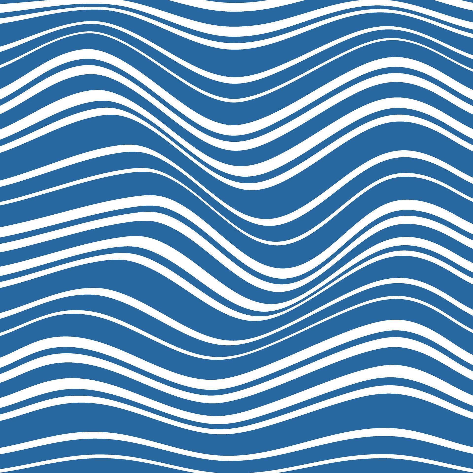 Simple Abstract Blueberry Color Horizontal Line Wavy Distort Pattern