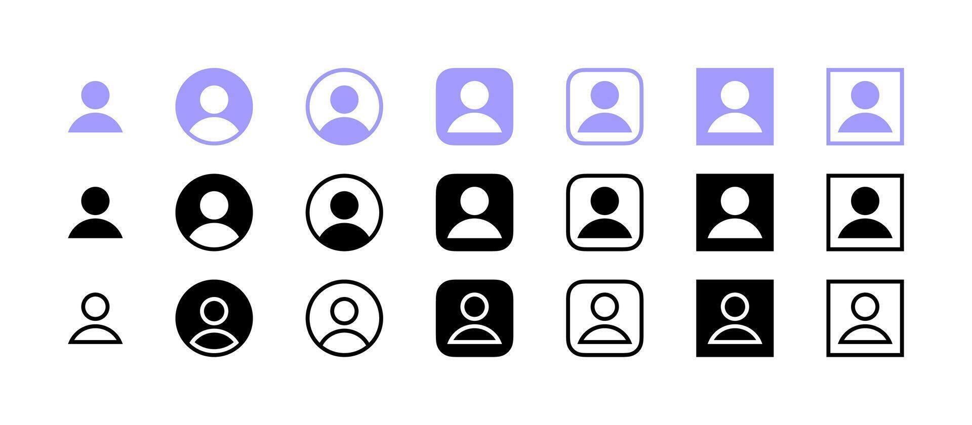 User icons set. Vector icons 37894433 Vector Art at Vecteezy User icons set. Vector icons 37894433 Vector Art at Vecteezy