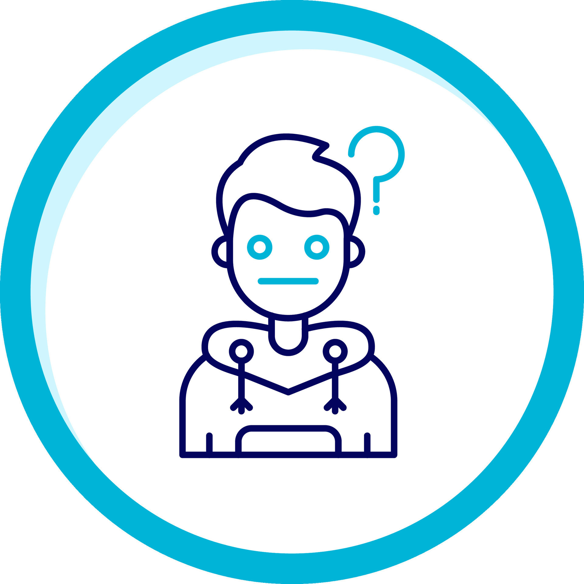 Thinking Two Color Blue Circle Icon 37895971 Vector Art at Vecteezy Thinking Two Color Blue Circle Icon 37895971 Vector Art at Vecteezy