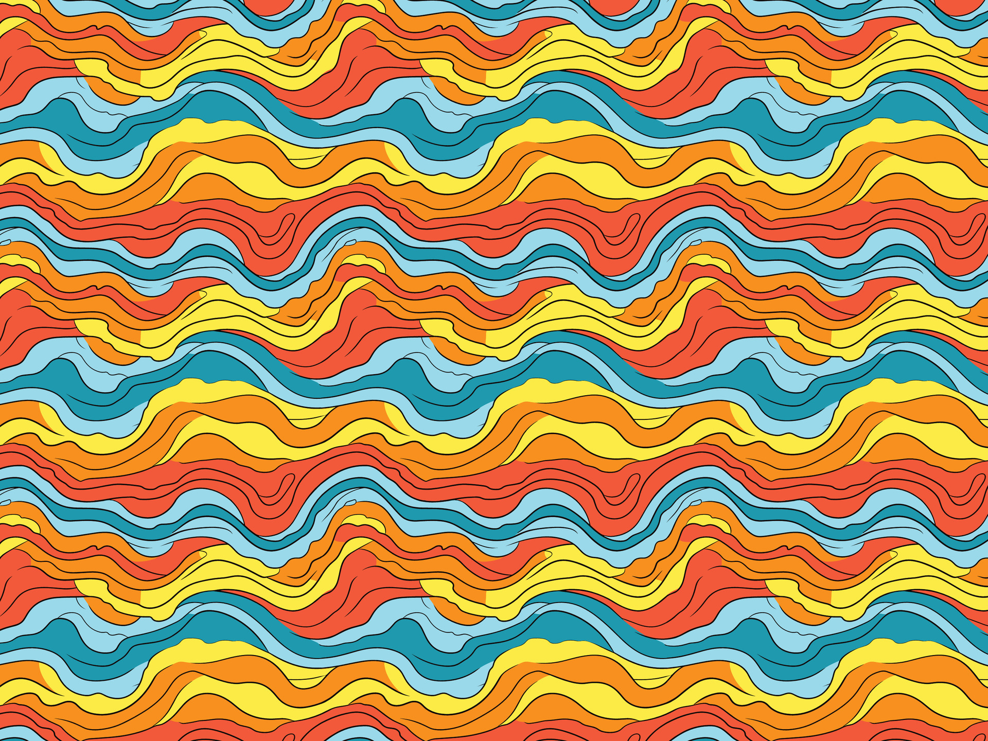 a colorful wavy pattern with waves 37896220 Vector Art at Vecteezy