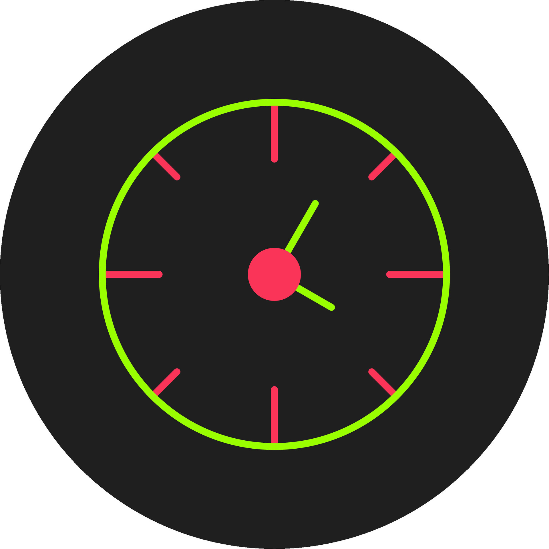 Clock Glyph Circle Icon 37896746 Vector Art at Vecteezy