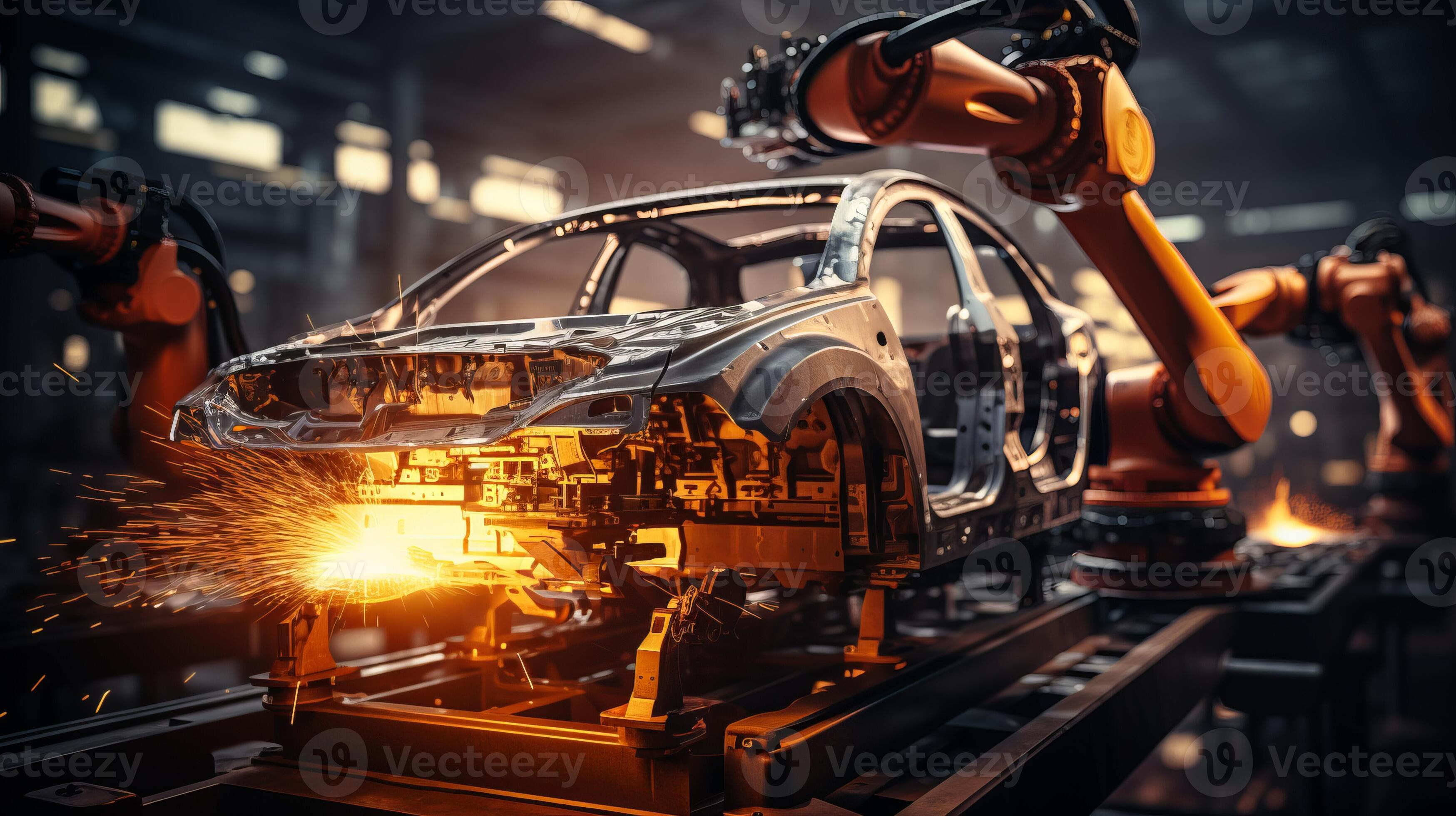 AI generated Automated assembly line for high tech green energy ...