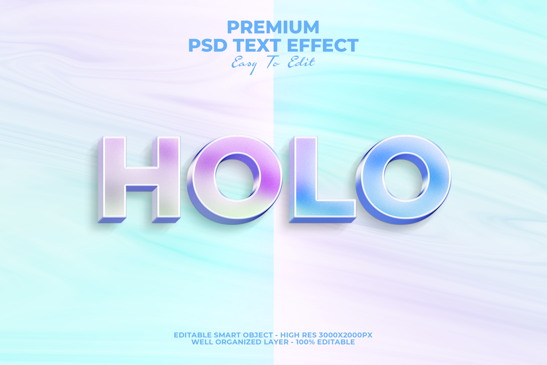 3d Holographic text effect 37905192 PSD