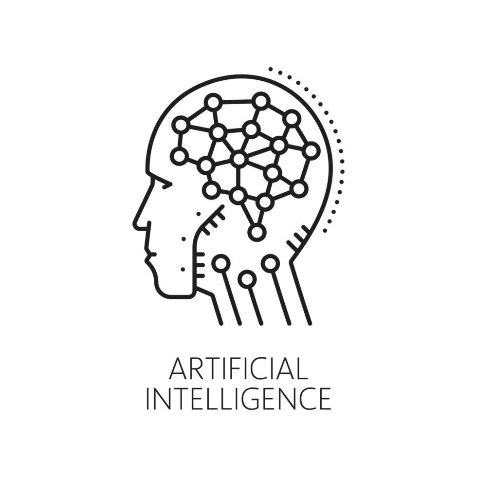 Machine learning, AI algorithm outline icon 37907097 Vector Art at Vecteezy