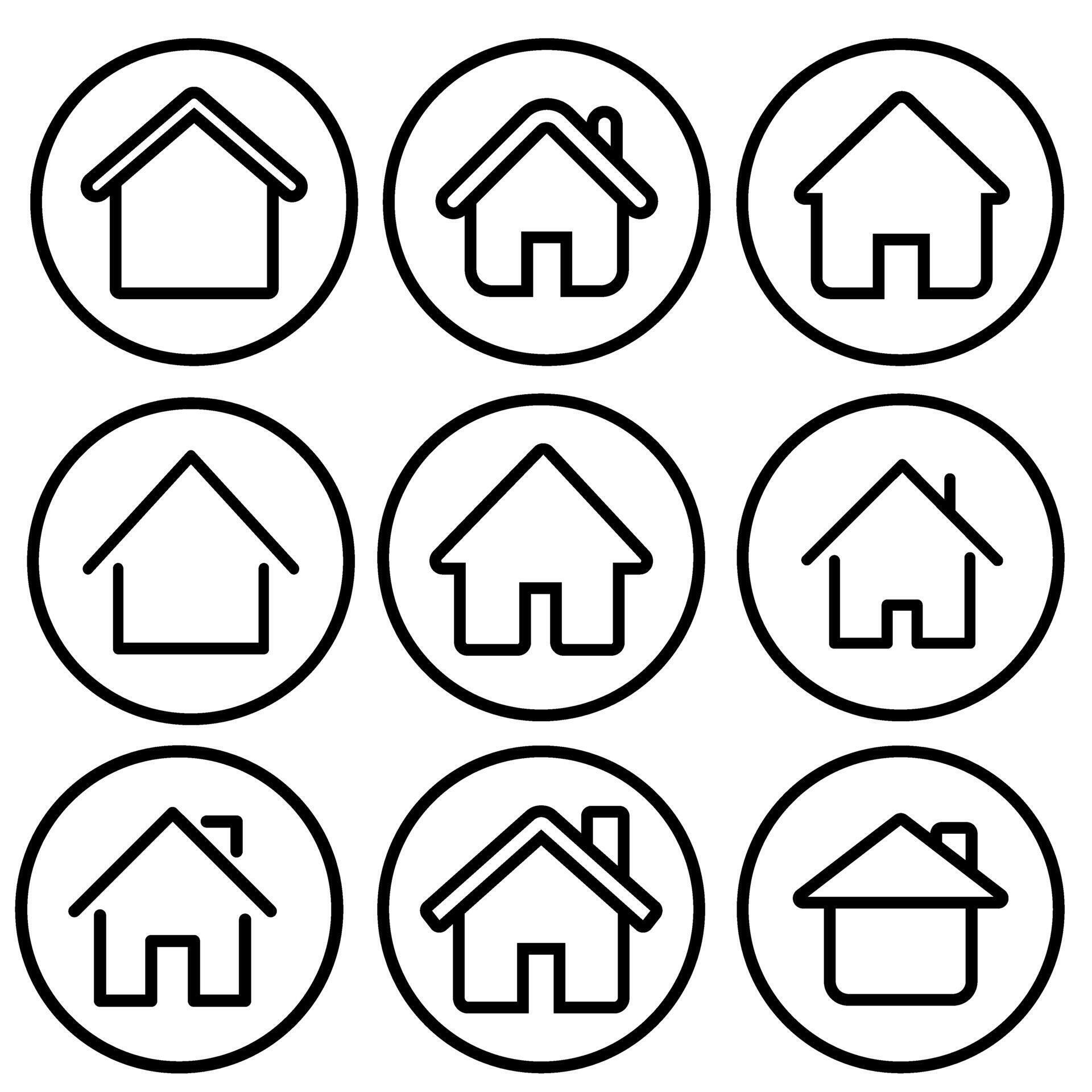 Homepage icon vector set. House illustration sign collection. Home ...