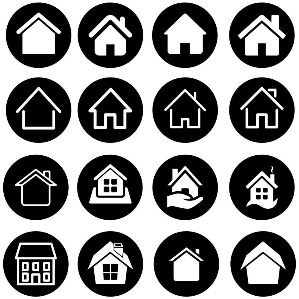 Homepage icon vector set. House illustration sign collection. Home ...