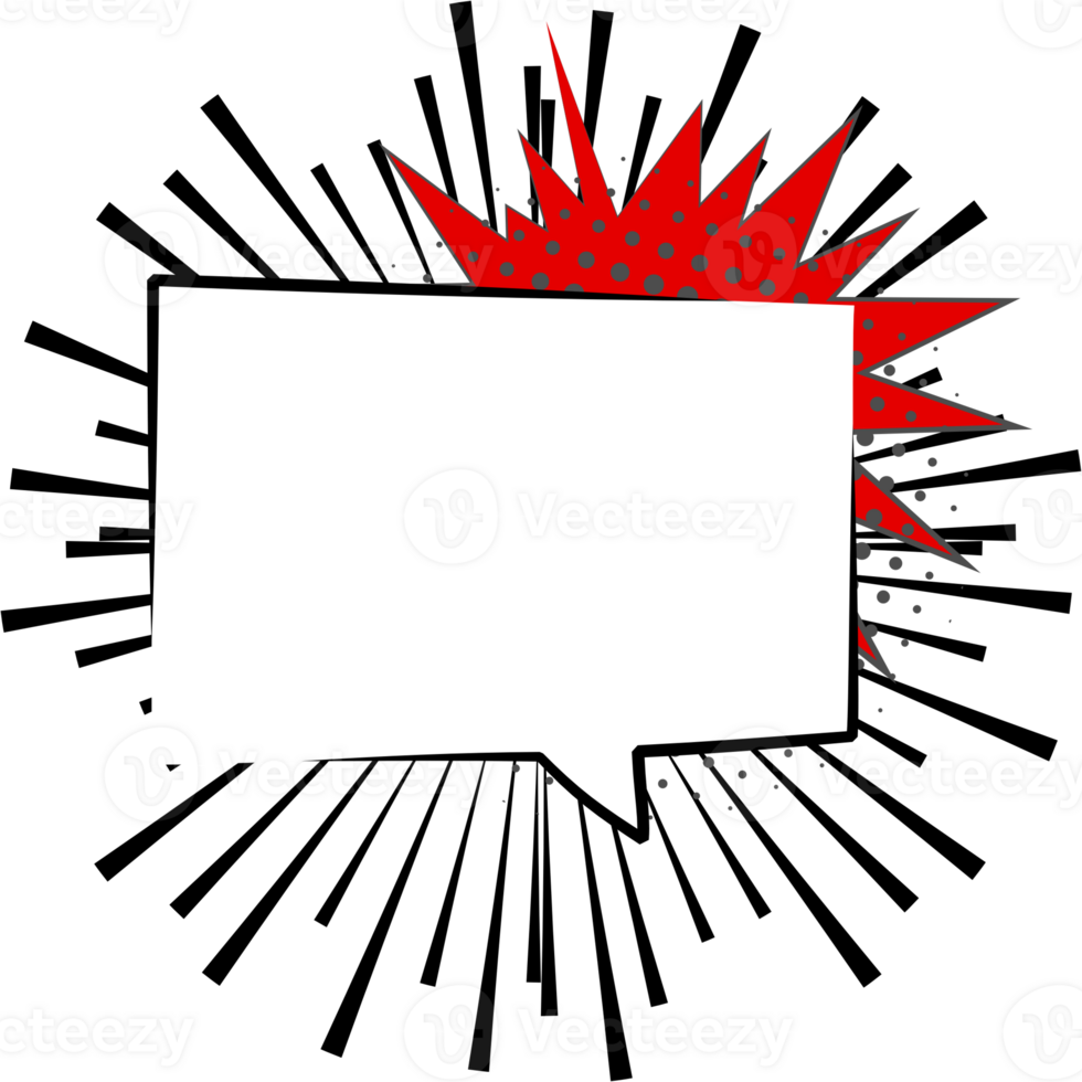 Black And White Color Pop Art Polka Dots Halftone Speech Bubble Balloon Icon Sticker Memo