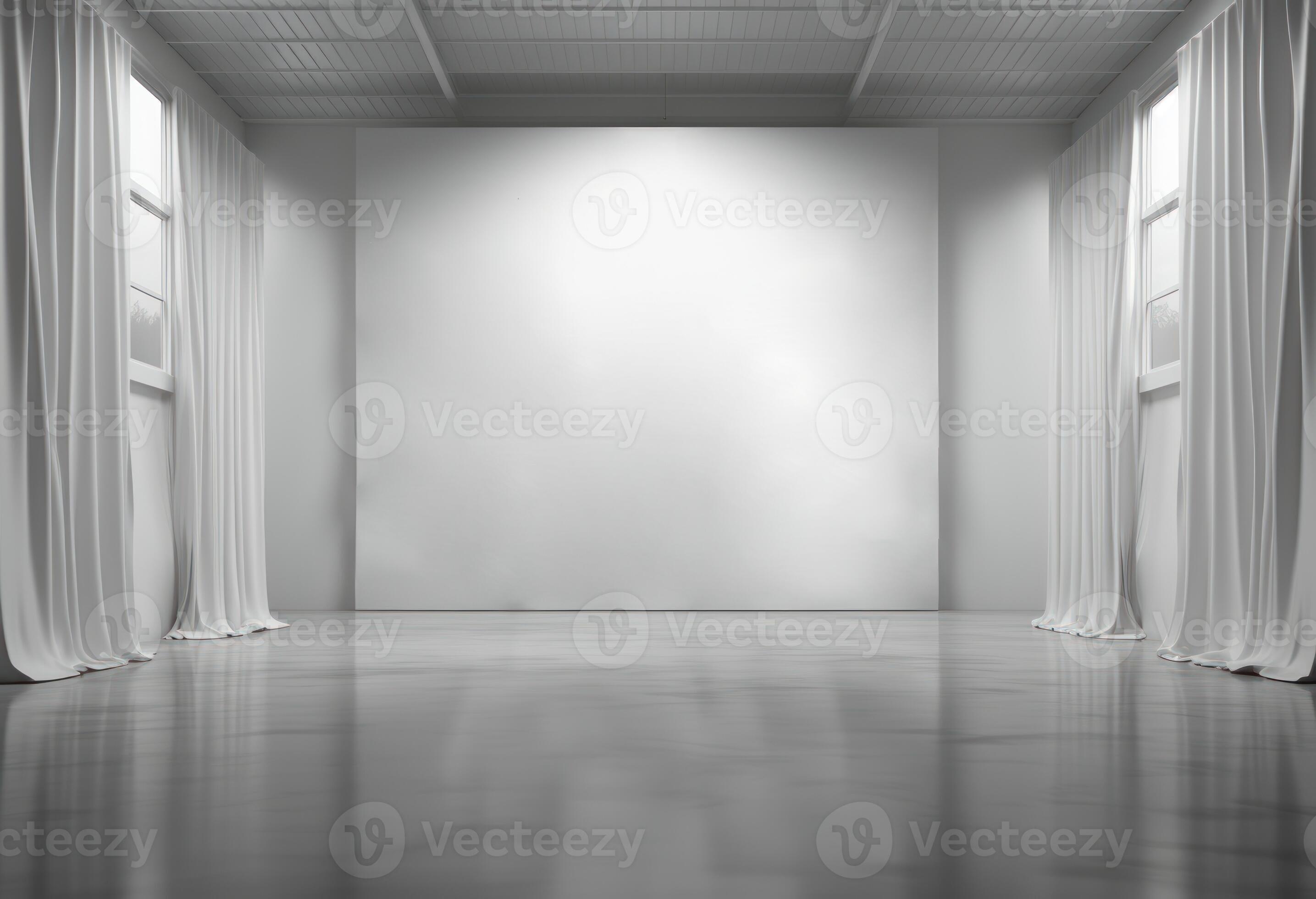 AI generated Empty white room no furniture blank space, construction ...