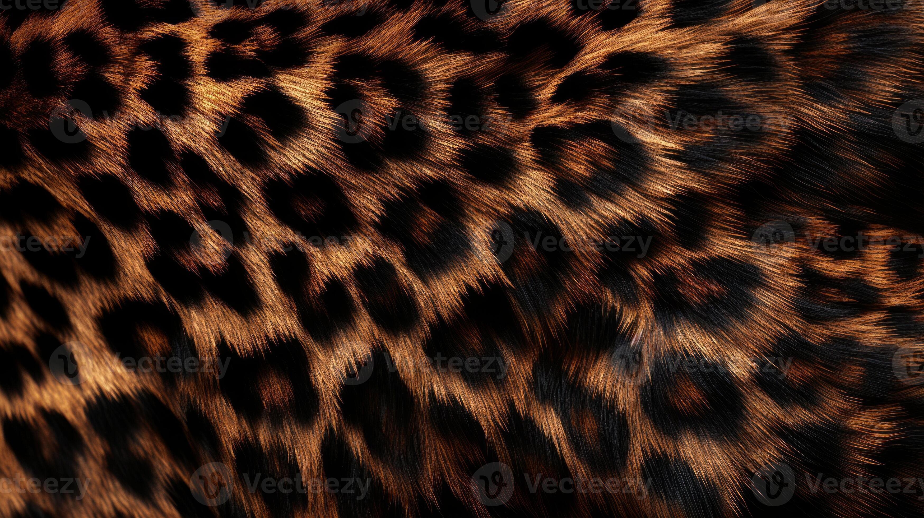 AI generated Trendy leopard fur texture. Golden fur and black spots ...