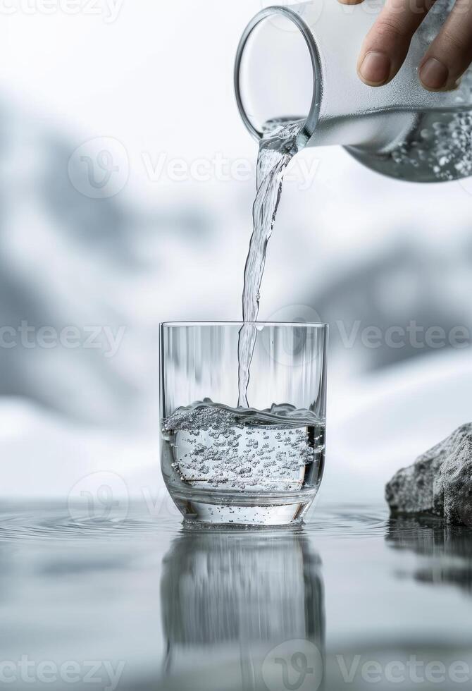 AI generated Person pouring water into glass, diverse water uses picture 37920099 Stock Photo at ...