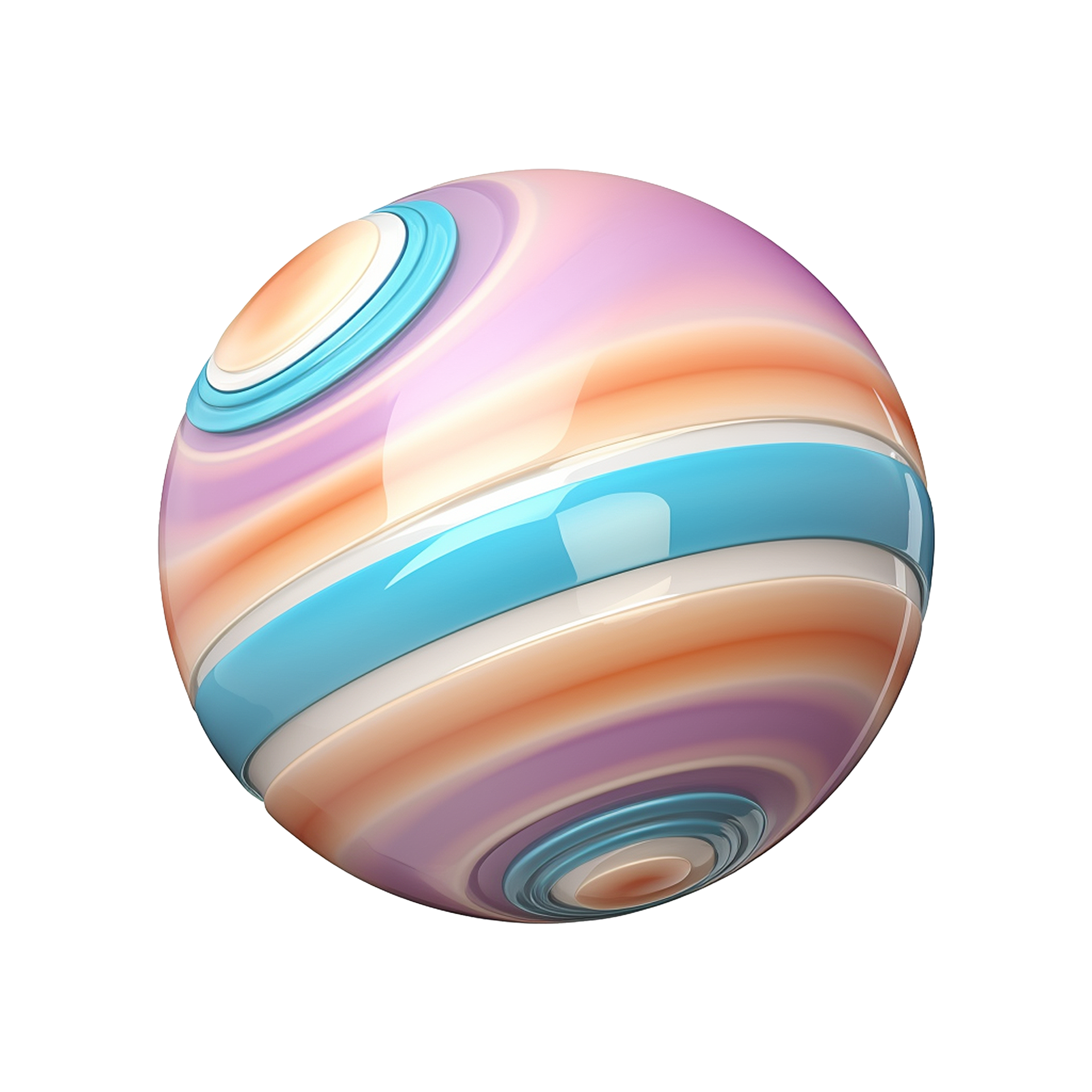 AI generated Fictional 3d cartoon planets isolated on transparent ...