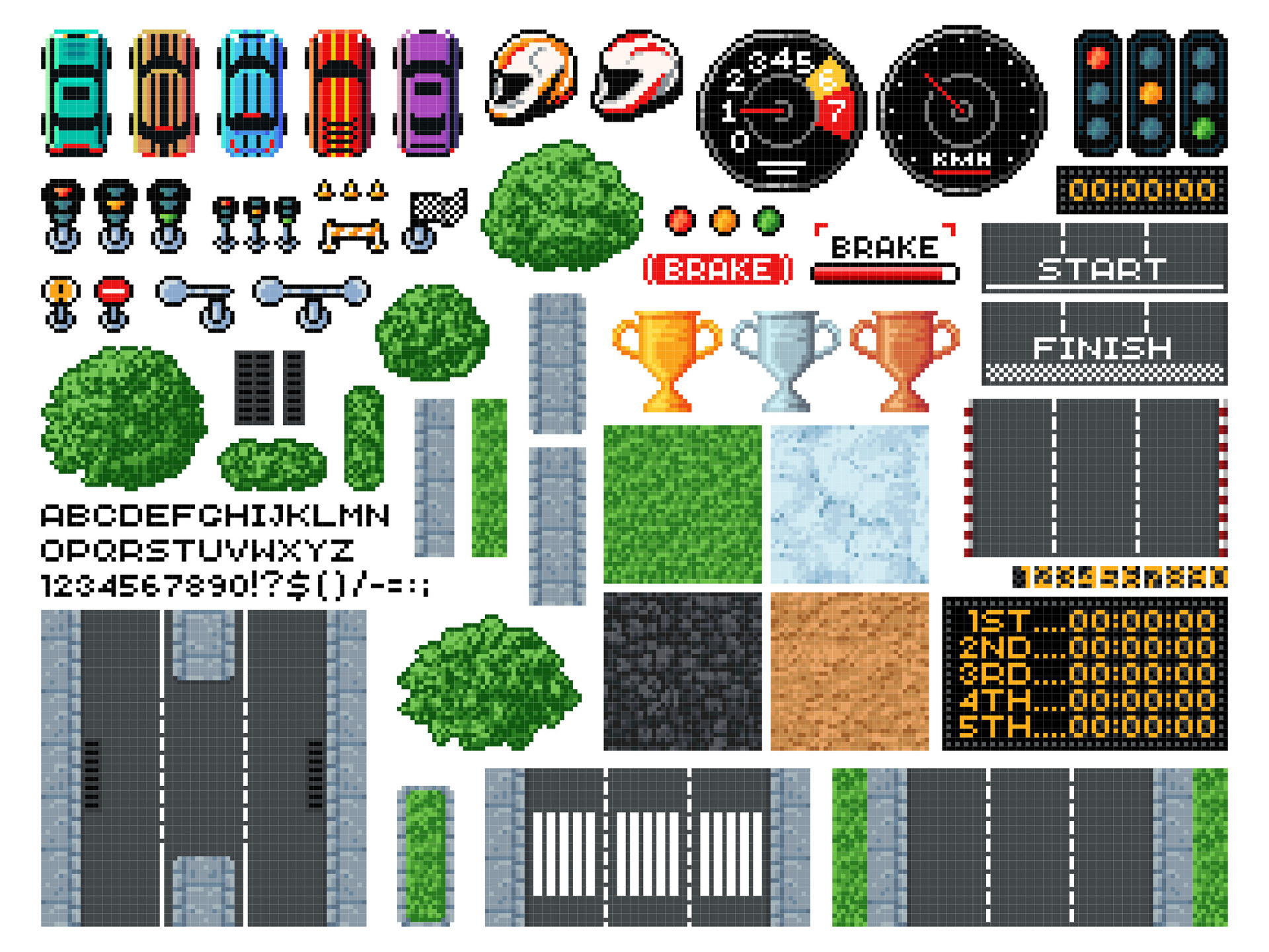 8 bit pixel art race game, top view racing tracks 37928376 Vector Art ... 8 bit pixel art race game, top view racing tracks 37928376 Vector Art ...