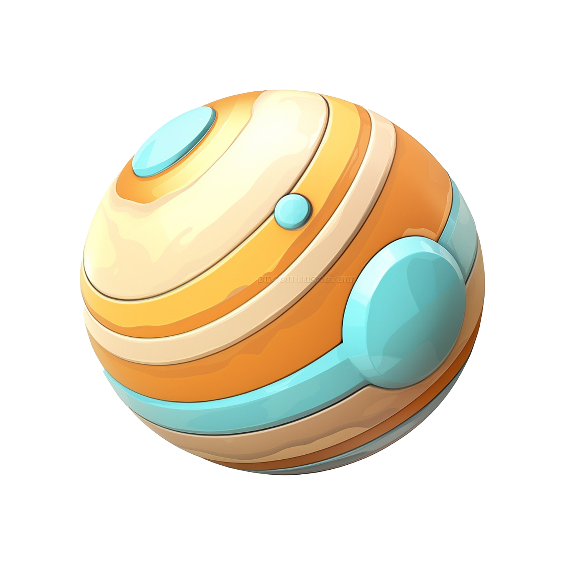 AI generated Fictional 3d cartoon planets isolated on transparent ...