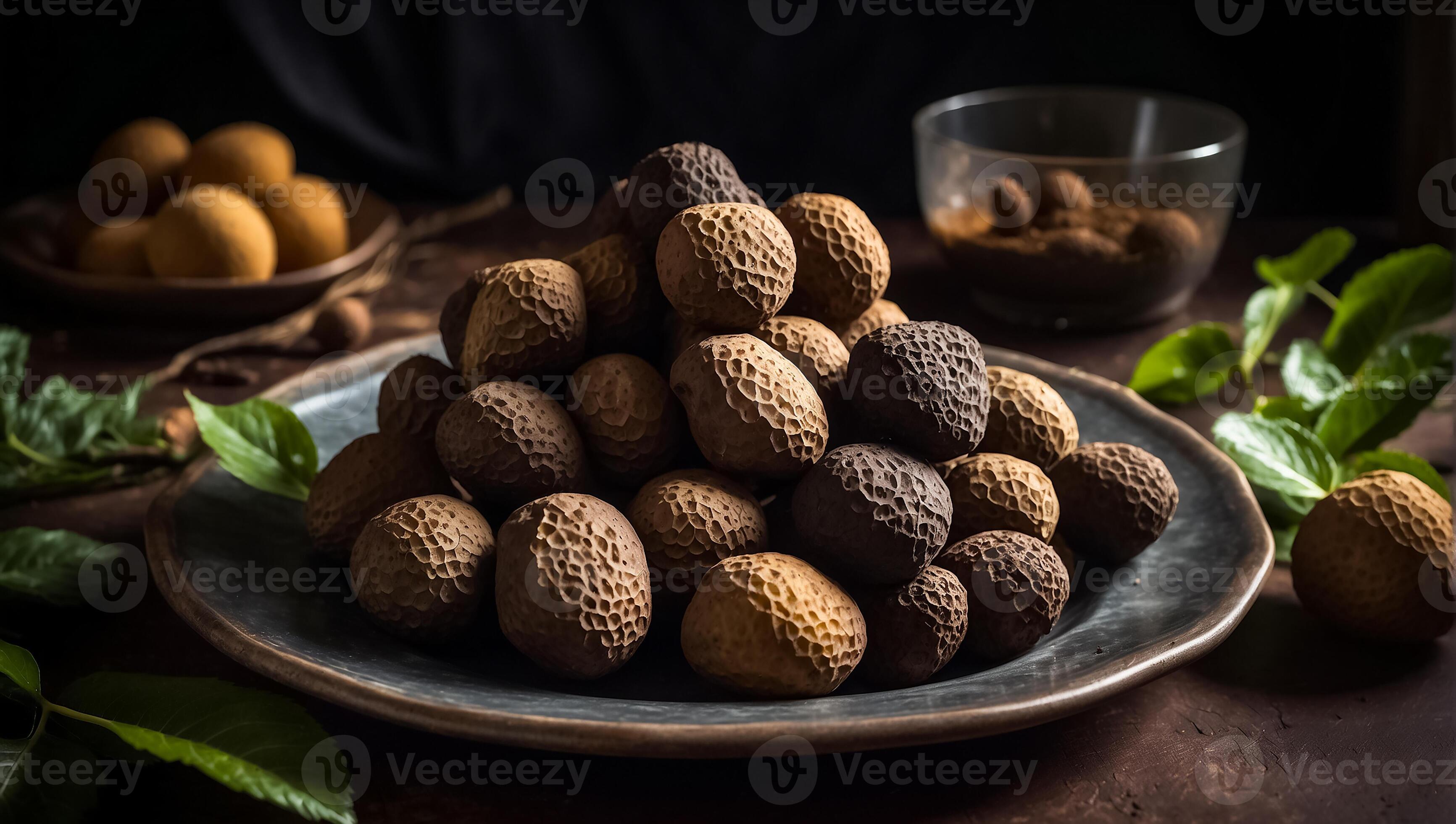 AI generated Truffles on a plate 37946962 Stock Photo at Vecteezy