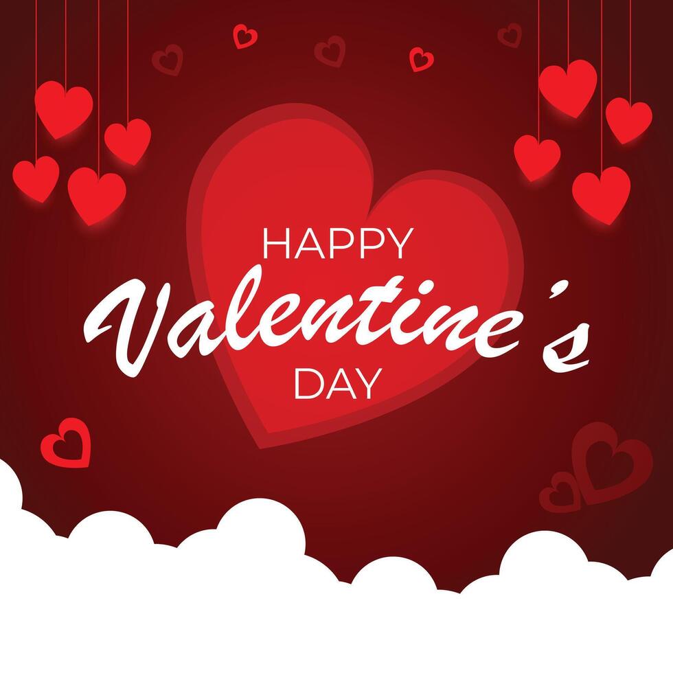 Happy Valentines Day Vector Banner Design With Heart Shape 37953250