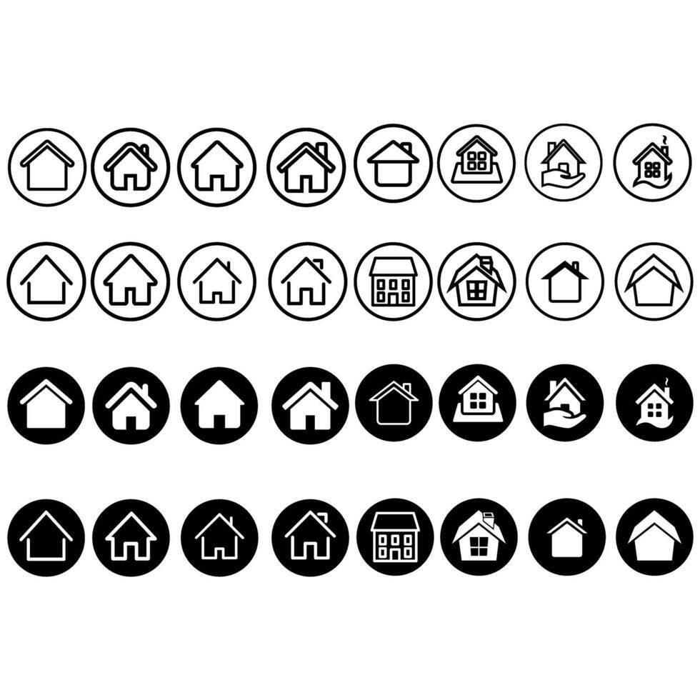 Homepage icon vector set. House illustration sign collection. Home ...